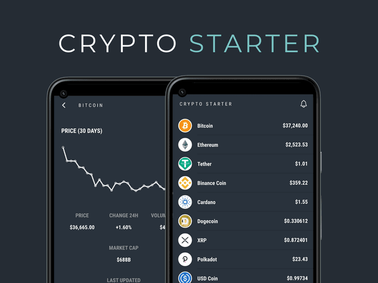 Ionic Crypto Template - Angular / React / Vue - Ionic elements