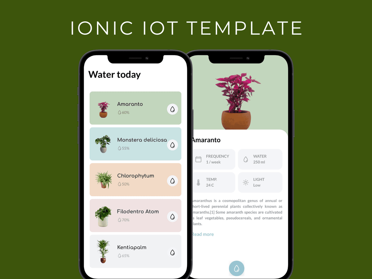 Ionic Arduino IoT - Angular - Ionic elements